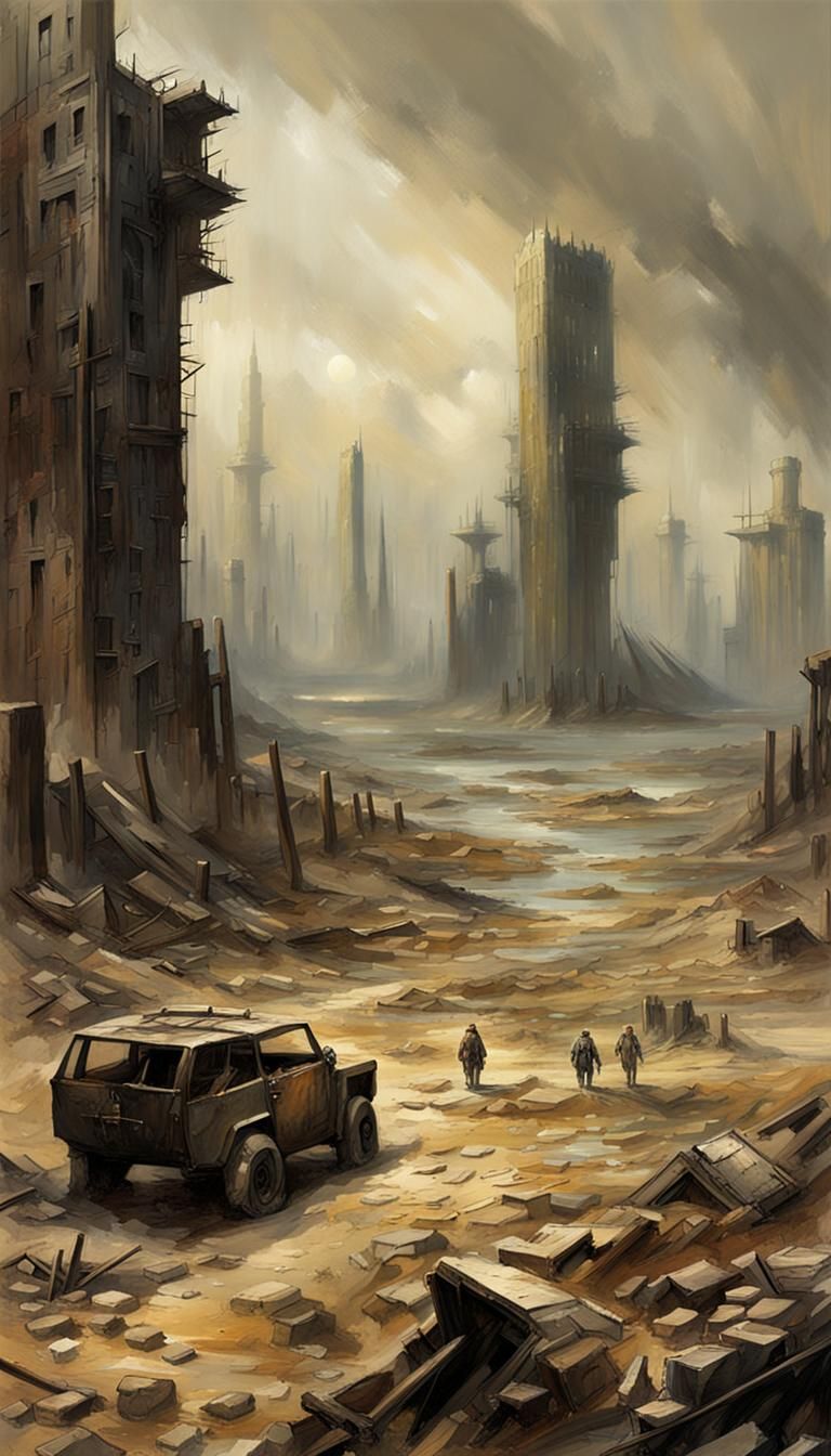 Dystopian Landscape - AI Generated Artwork - NightCafe Creator