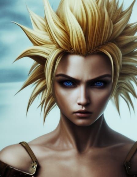 Live action film, Realistic and Beautiful Super Sayayin female in a combat, trending on ...