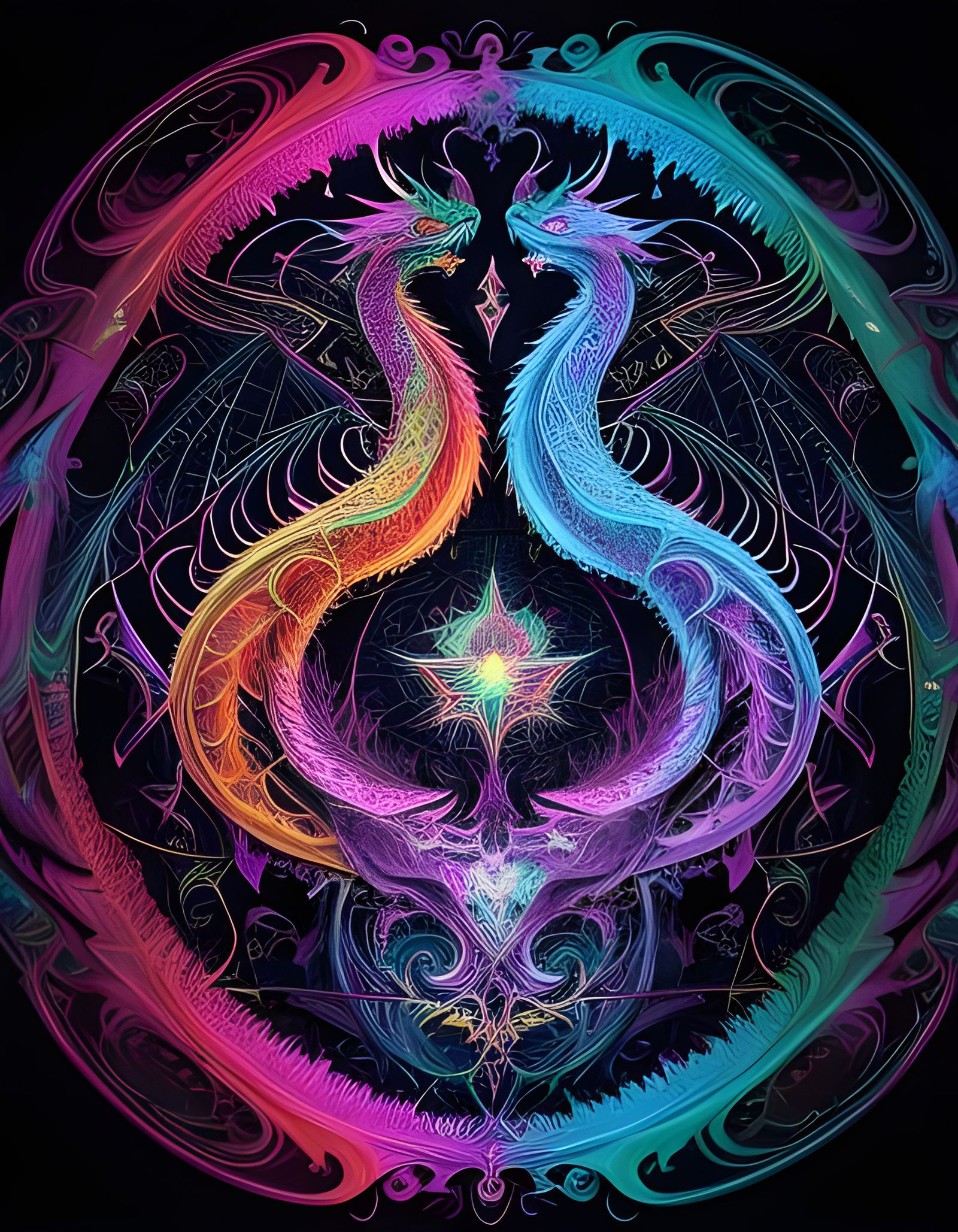 Divine Time Dragon. Eternal balance. Dichotomy. Duality. Paradox ...