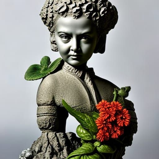 Distorted garden ornament - AI Generated Artwork - NightCafe Creator