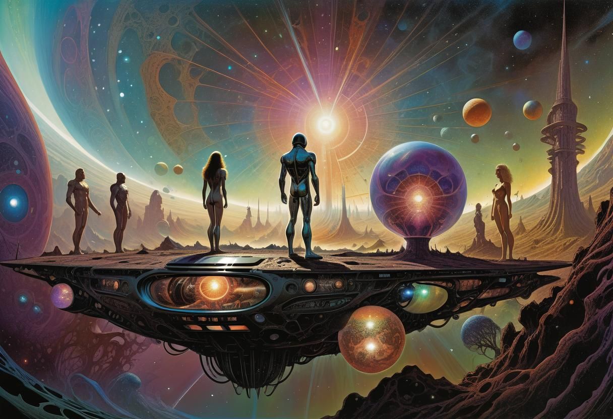 Cosmic Infinity Machine - AI Generated Artwork - NightCafe Creator