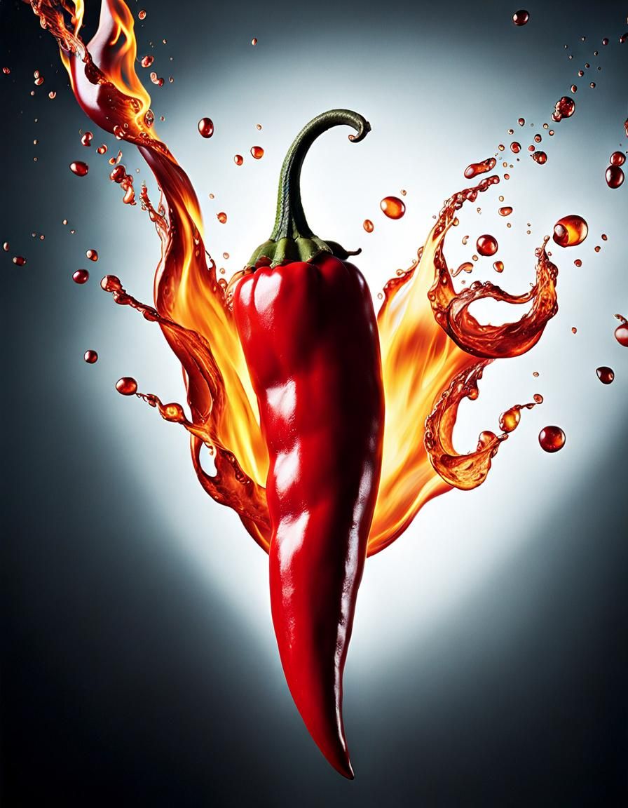 Flaming Chilli Pepper - AI Generated Artwork - NightCafe Creator