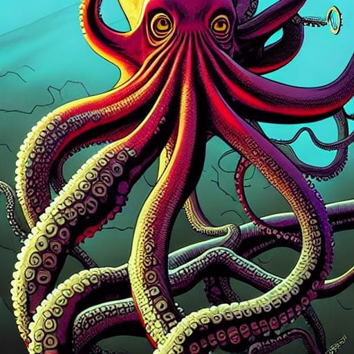 Octopus in October Mark Brooks and Dan Mumford, comic book art, perfect ...