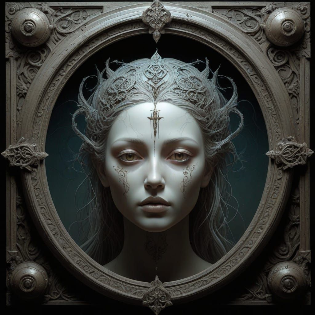 Magic Mirror - Ethereal Mirror in a Dreamlike Scene