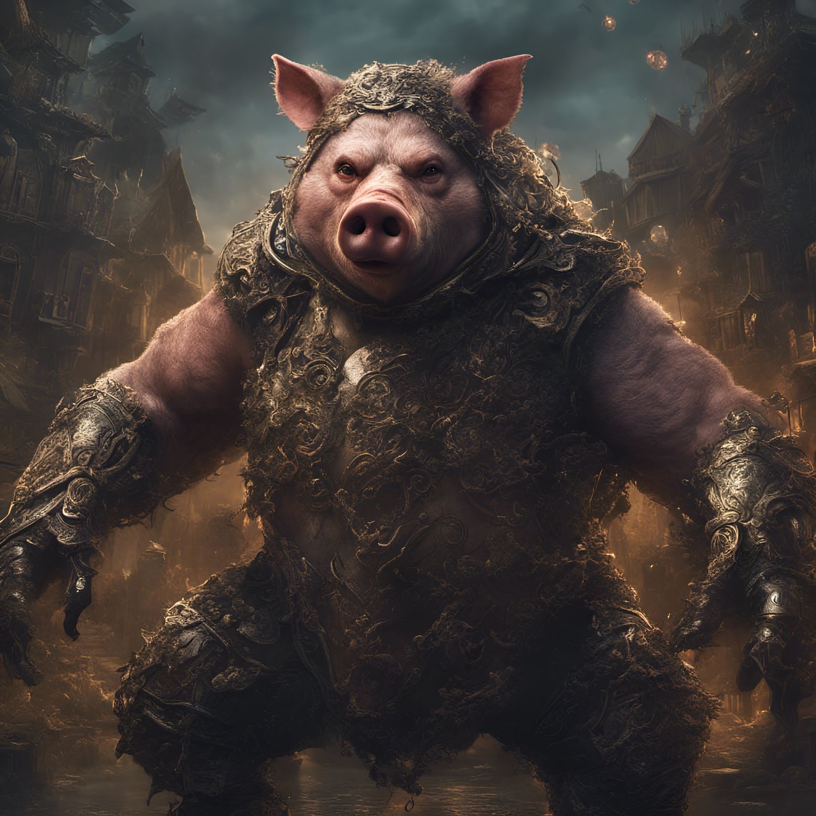 MAN-BEAR-PIG - AI Generated Artwork - NightCafe Creator