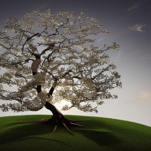 AN APPLE with a banzai tree as the stem 64 megapixels 4K 8K resolution ...