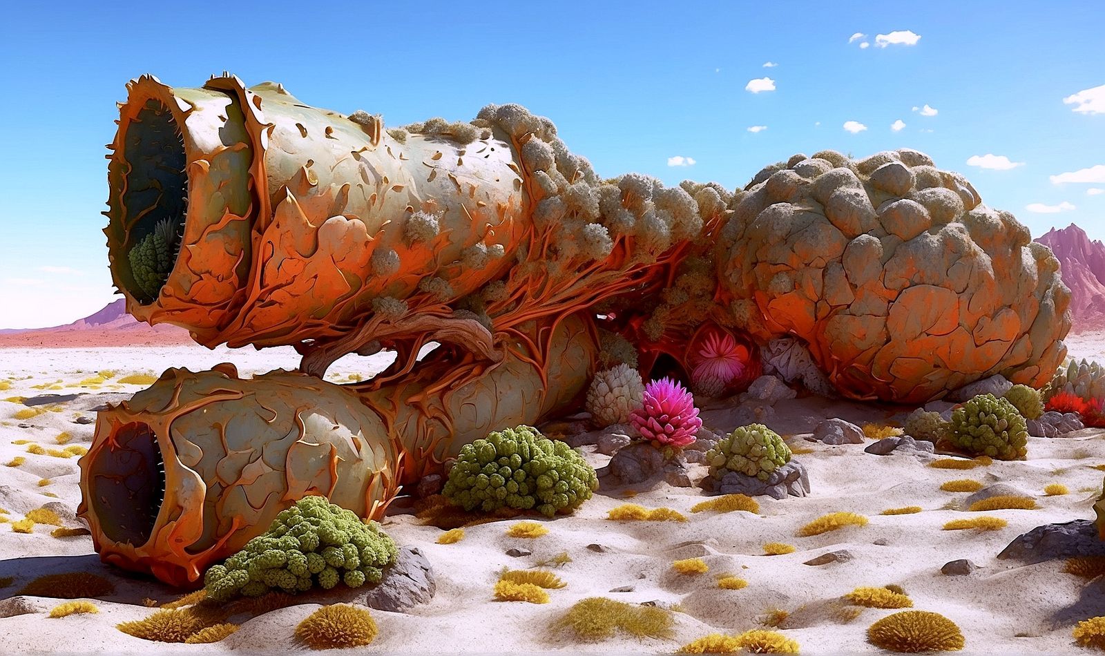 Alien jet engine lost in the desert - AI Generated Artwork - NightCafe ...