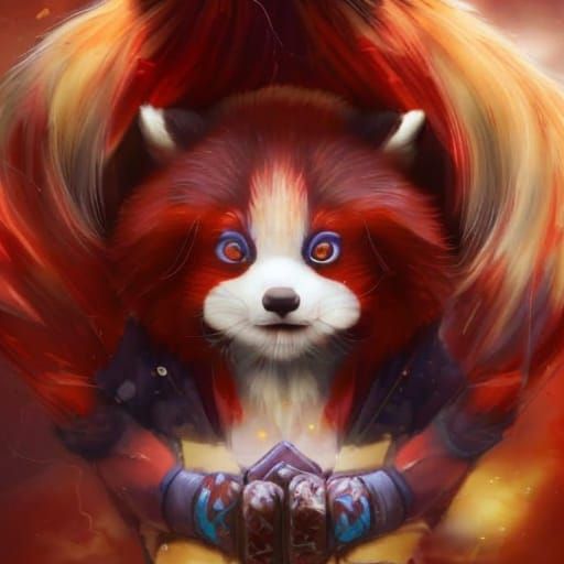 Red Panda Monk Girl - AI Generated Artwork - NightCafe Creator