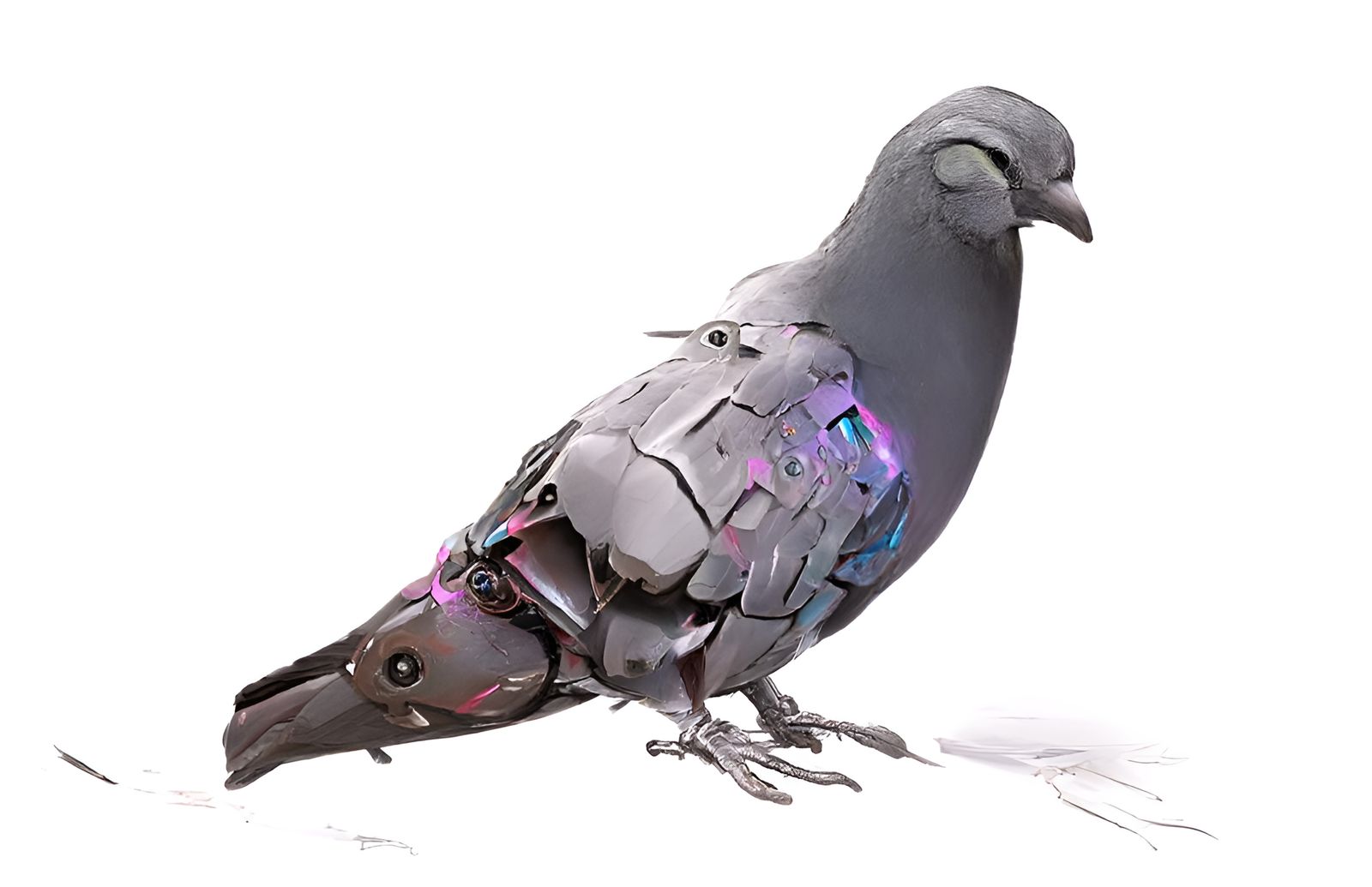 cybernetically enhanced pigeon - AI Generated Artwork - NightCafe Creator
