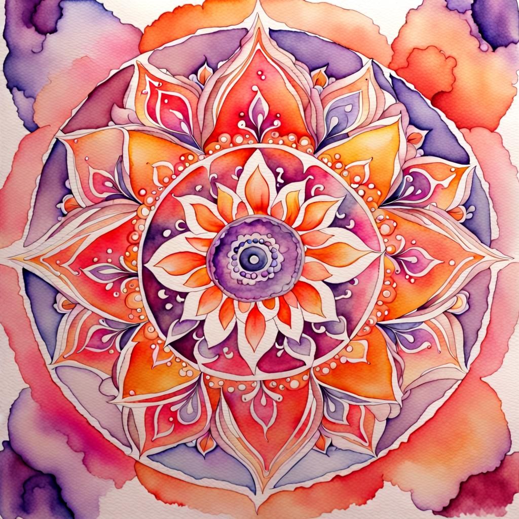 Mandala Relaxation '4 - AI Generated Artwork - NightCafe Creator