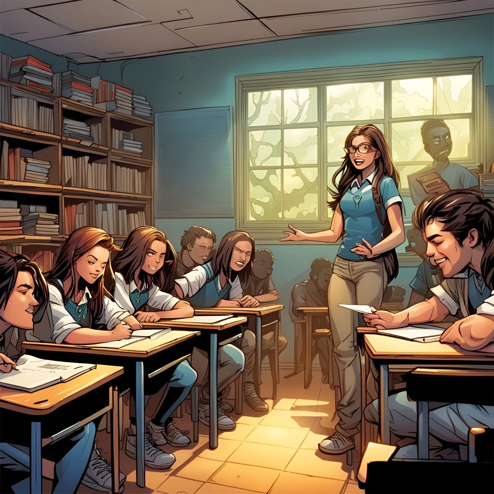 High School class - AI Generated Artwork - NightCafe Creator