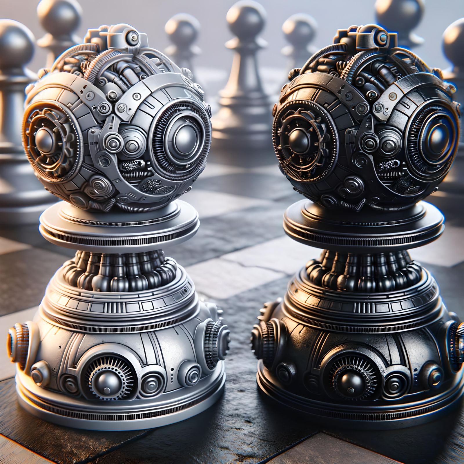 Chess pawns - AI Generated Artwork - NightCafe Creator