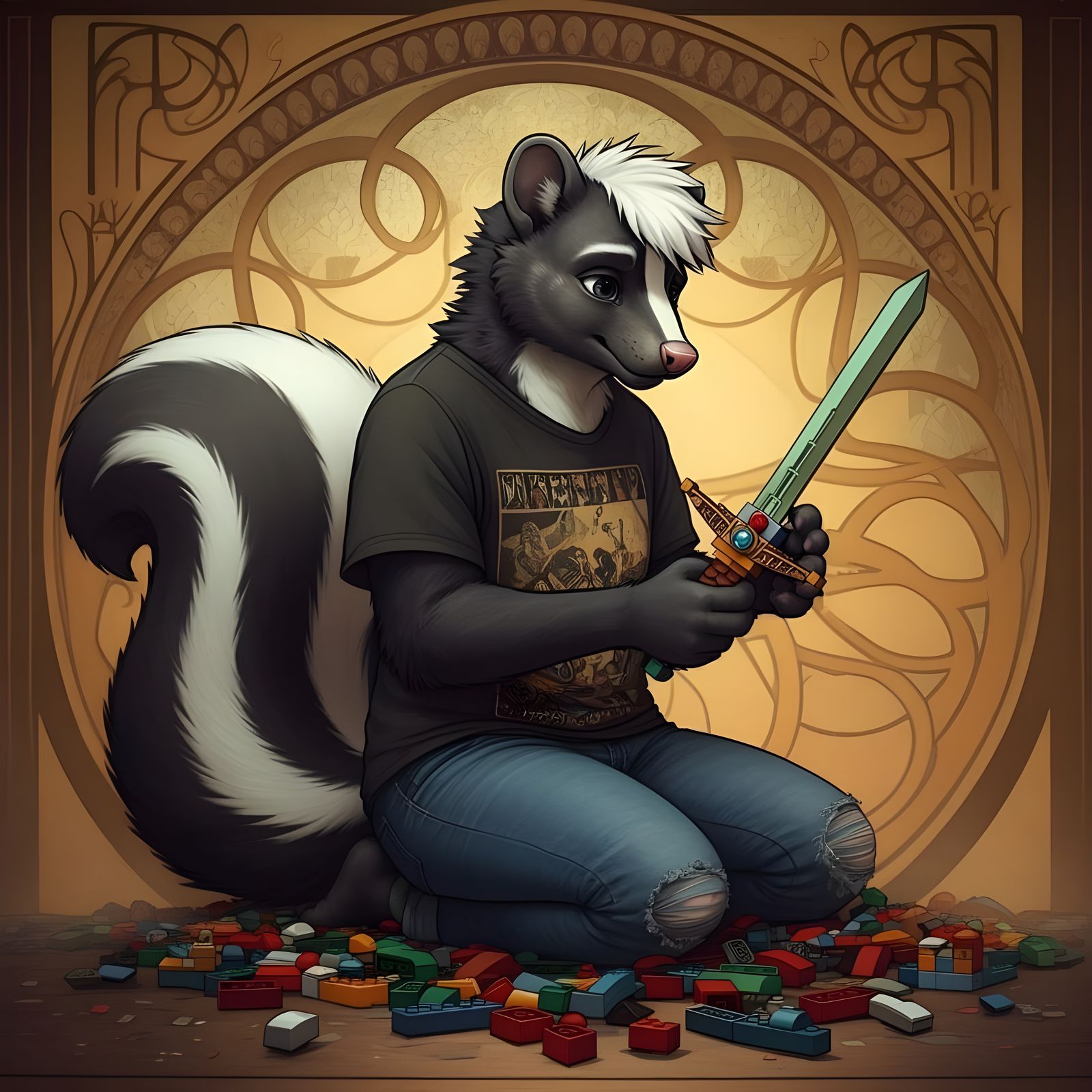 Forging a Sword with Legos - Forging a Magical Lego Sword in...