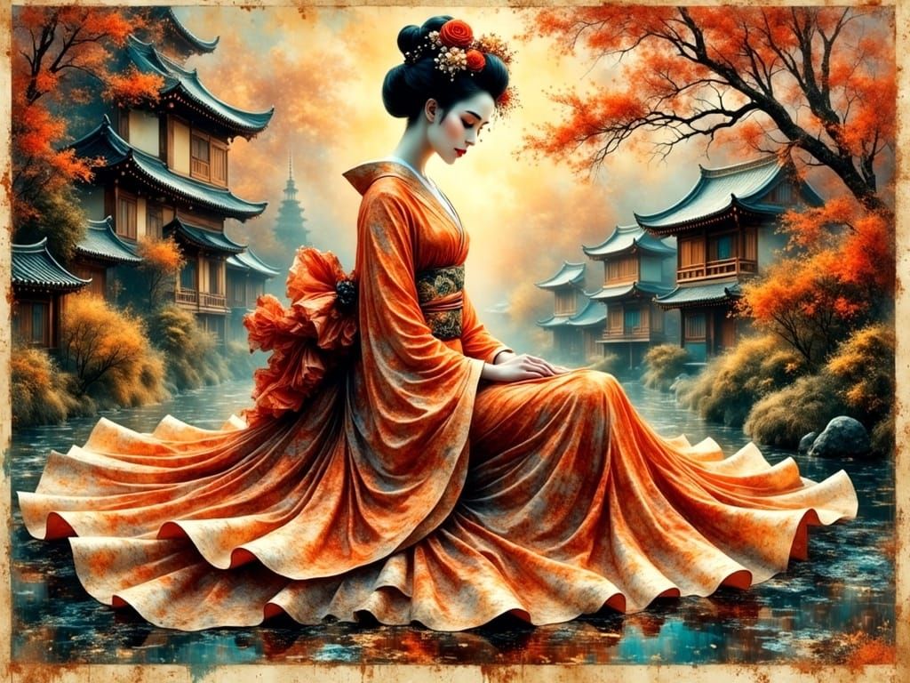 a stunning Geisha - Ethereal Geisha in Traditional Japanese ...
