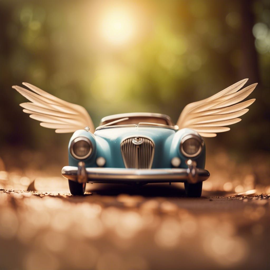 miniature car with wings - AI Generated Artwork - NightCafe Creator