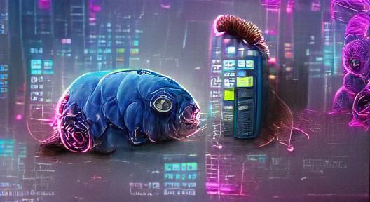 Cyberpunk tardigrade - AI Generated Artwork - NightCafe Creator