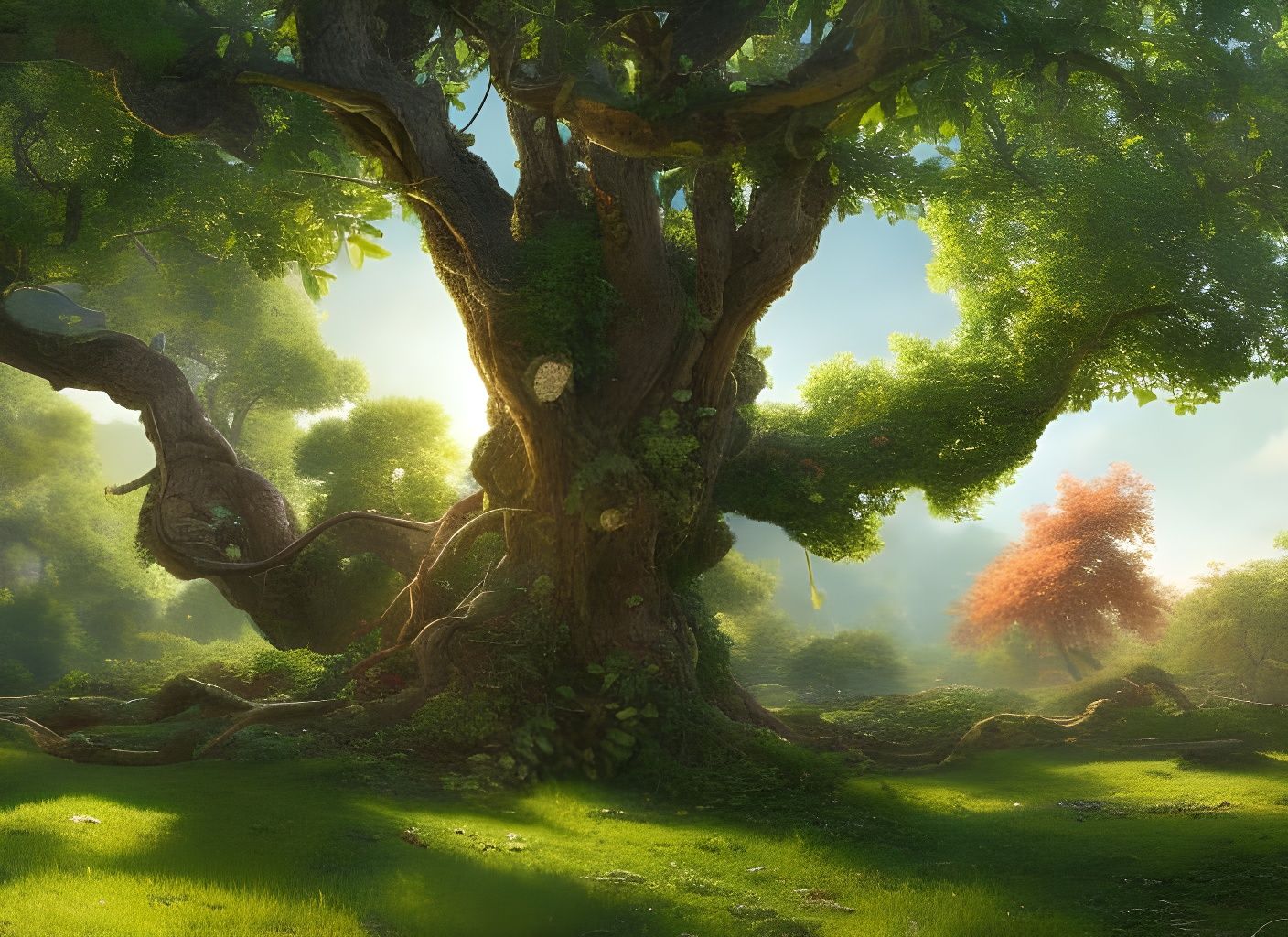 A very old tree - AI Generated Artwork - NightCafe Creator