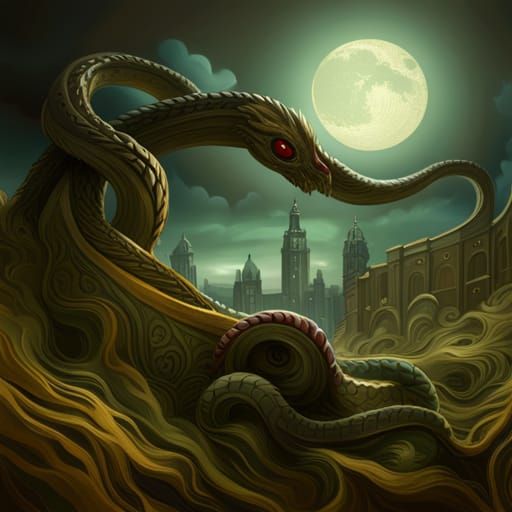Giver of Knowledge, The Red Eyed Serpent - AI Generated Artwork ...