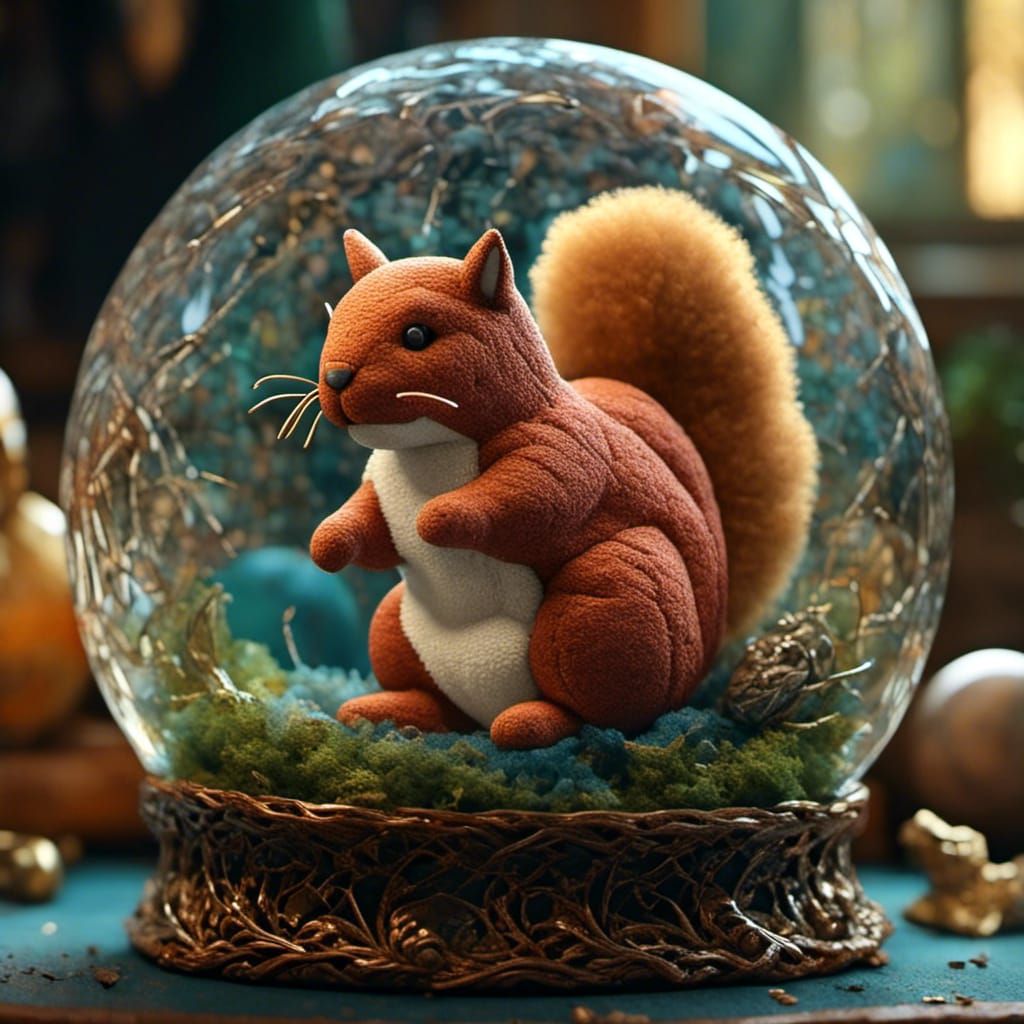 Squirrel in a Sphere - AI Generated Artwork - NightCafe Creator