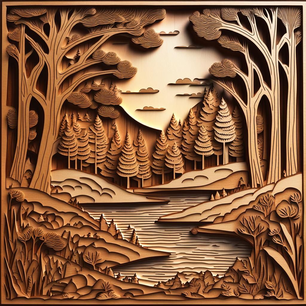 3d wood art - AI Generated Artwork - NightCafe Creator