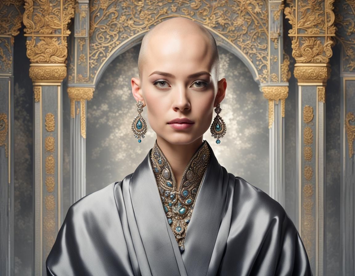 Woman in Gray Silk - AI Generated Artwork - NightCafe Creator