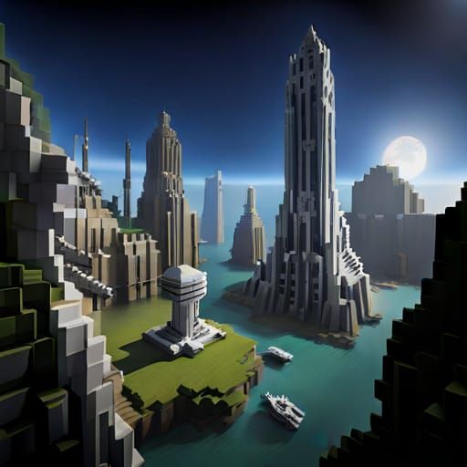 Star Wars buildings in Minecraft - AI Generated Artwork - NightCafe Creator