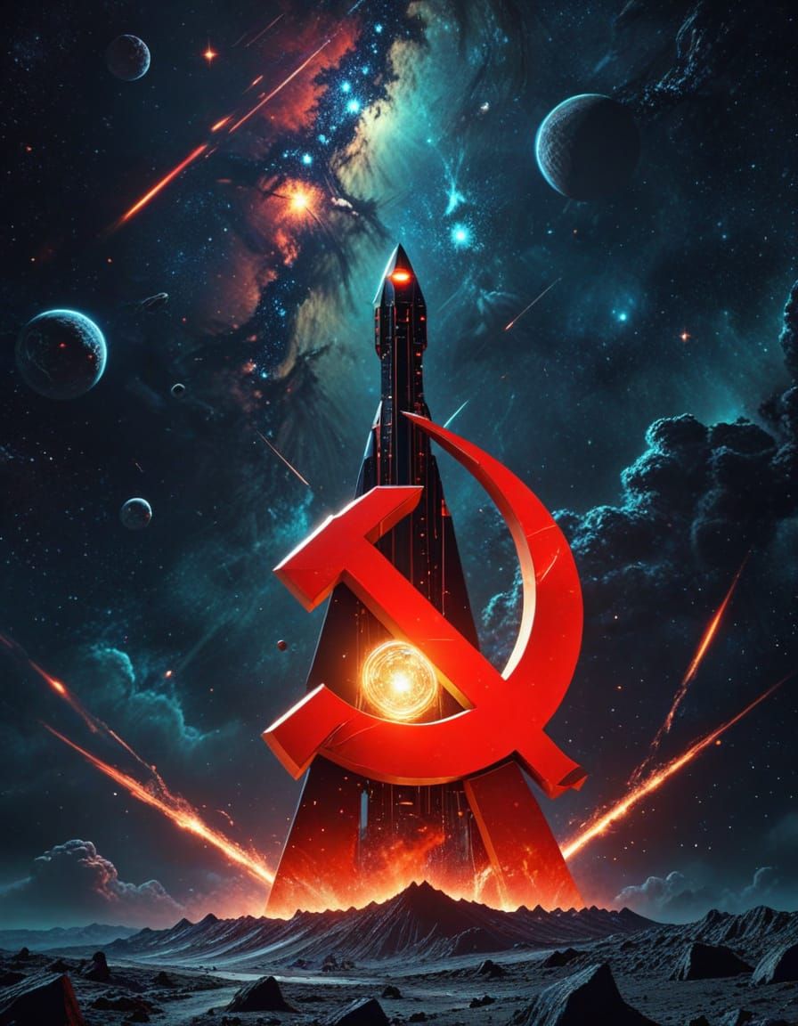 Create a futuristic, sci-fi-inspired image that blends elements of ...