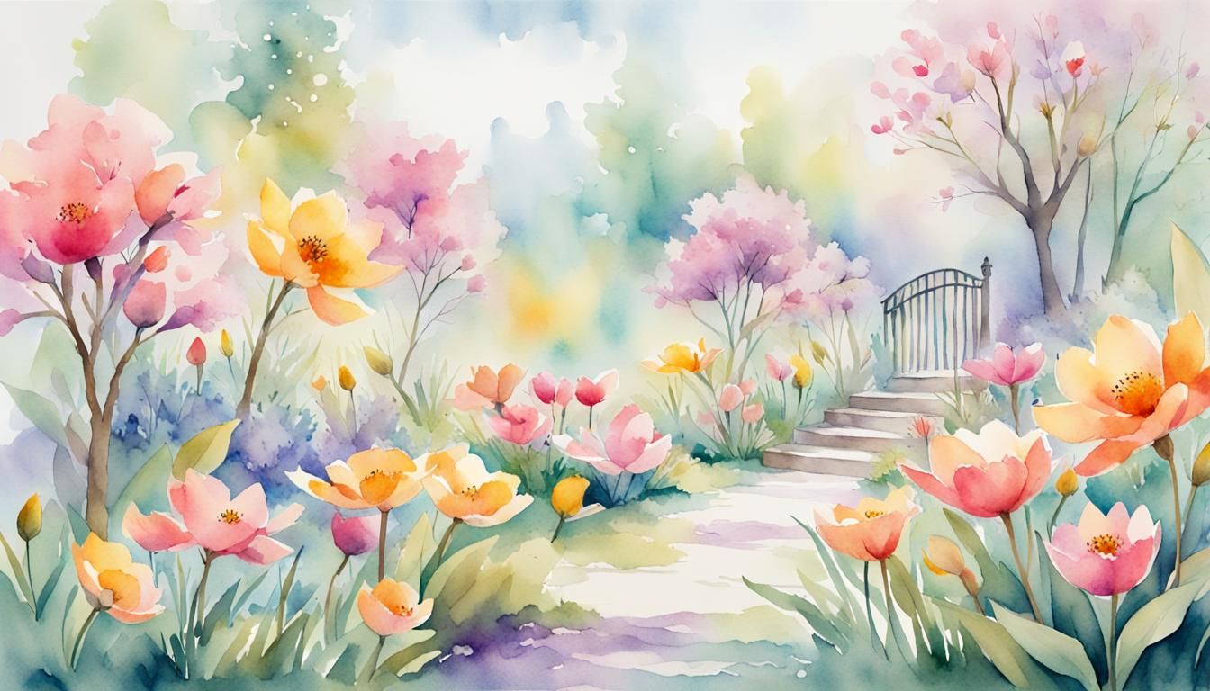 "Experience the vibrant colors and delicate blooms of spring in a ...