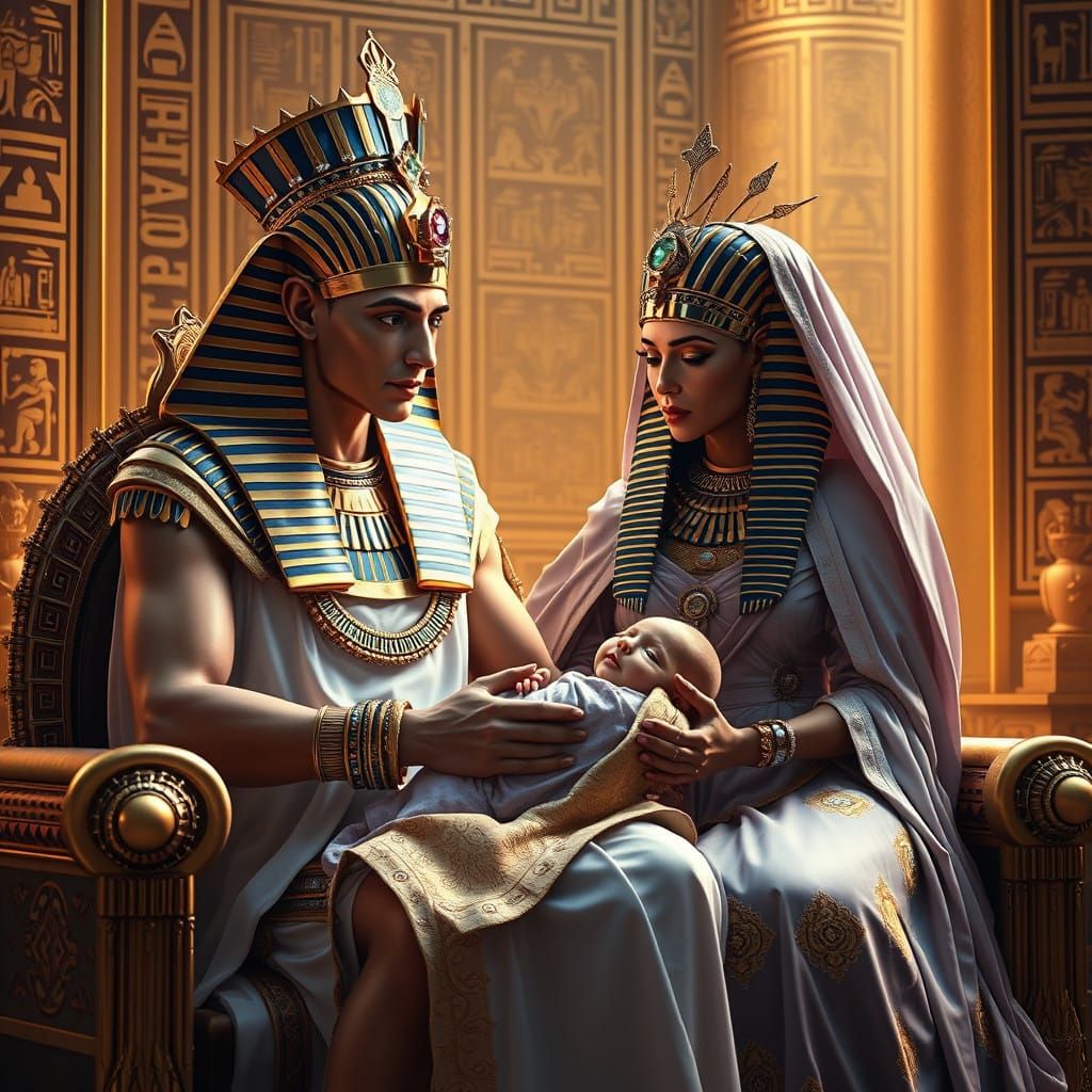 Pharaoh & His Queen Welcome A Princess