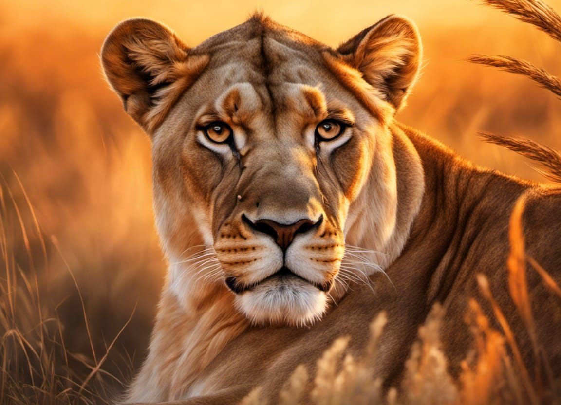 Portrait of a lioness - AI Generated Artwork - NightCafe Creator