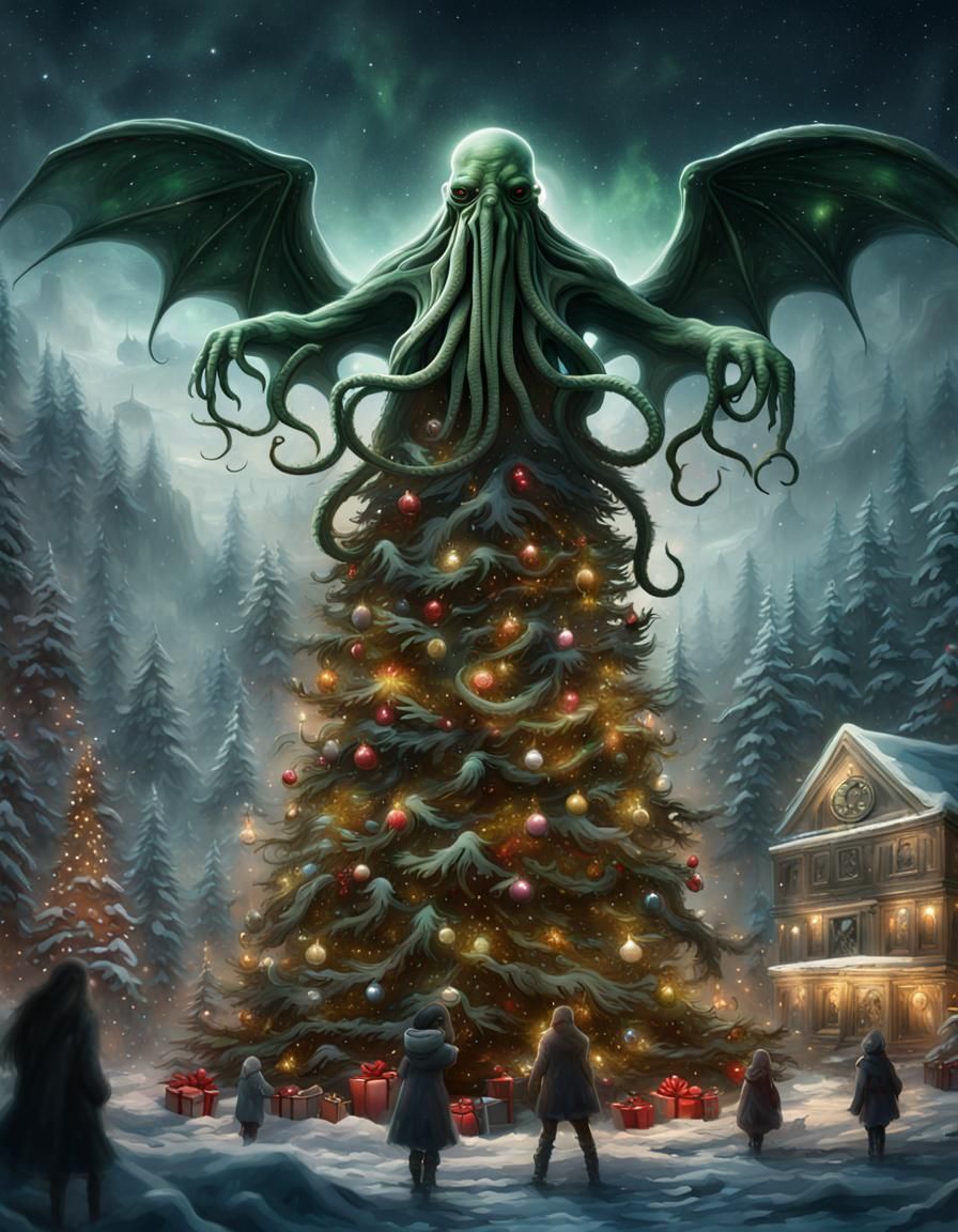 Great Cthulhu as top of Christmas tree | Epic cinematic brilliant ...