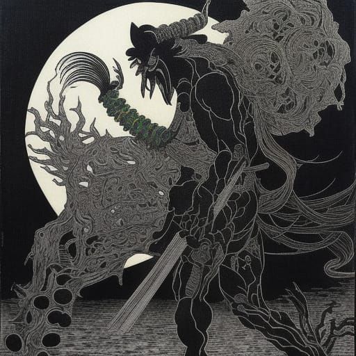 Oni #18 - Shadow Oni - AI Generated Artwork - NightCafe Creator