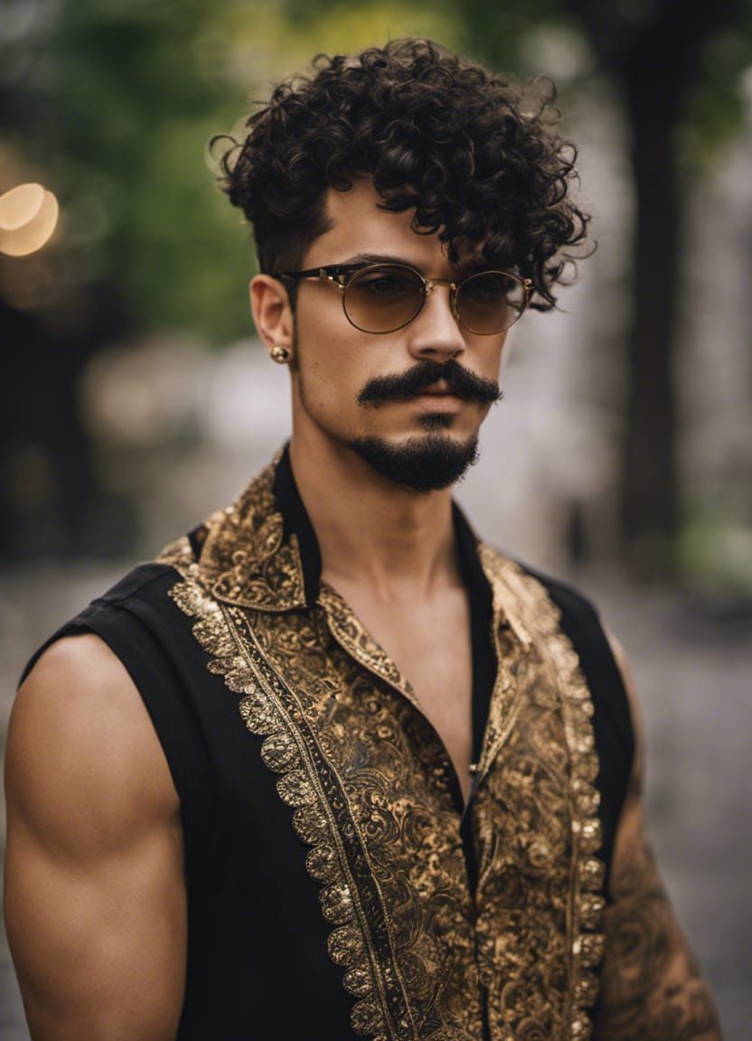 Macho Exotic Hipster - AI Generated Artwork - NightCafe Creator