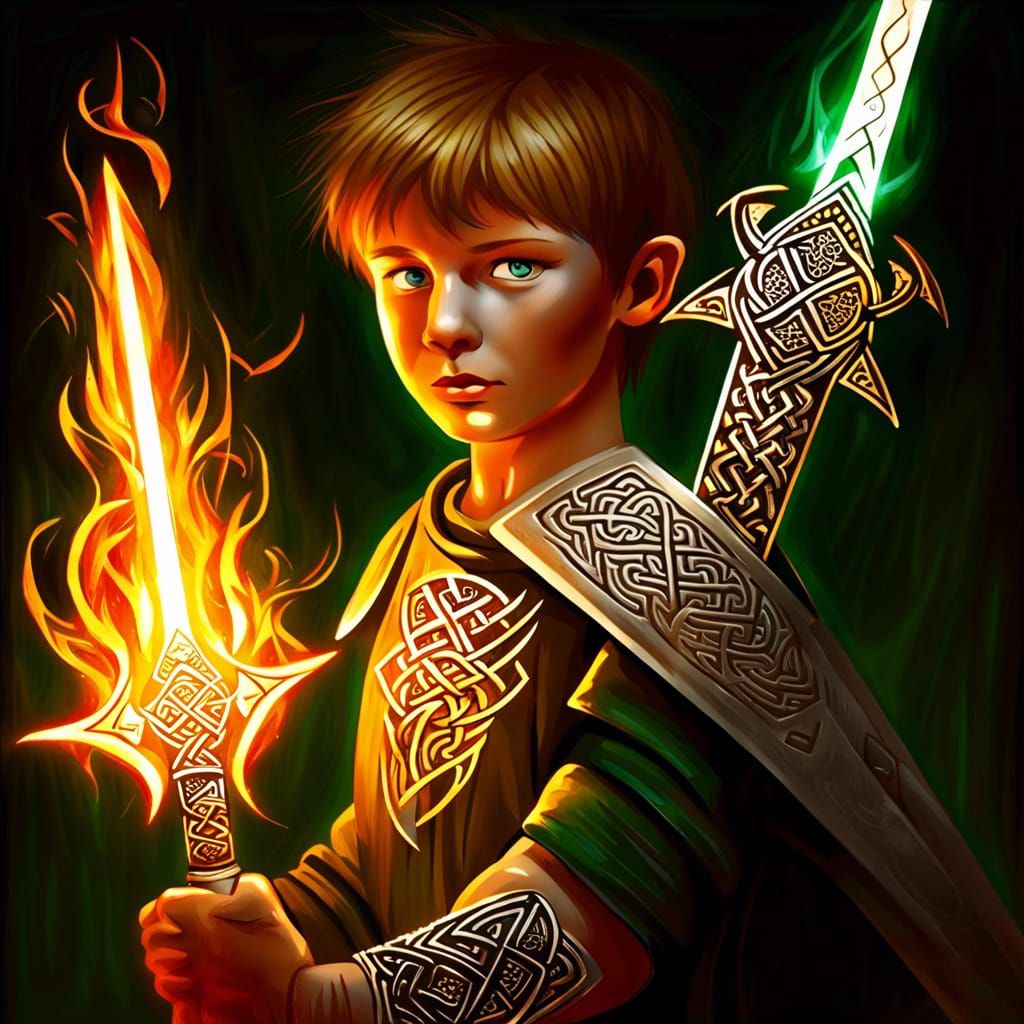 Magical celtic swords - AI Generated Artwork - NightCafe Creator