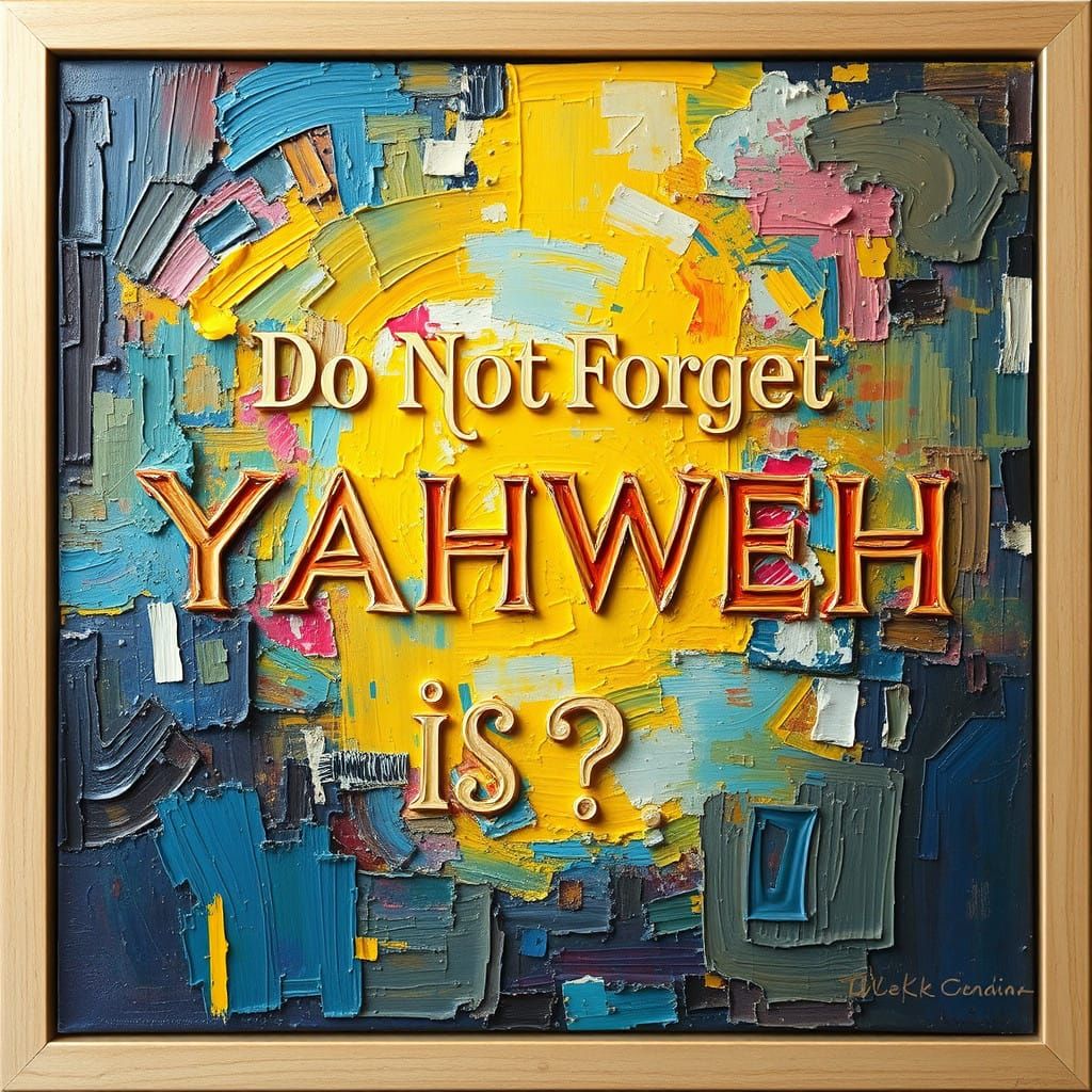 "Do Not Forget Yahweh is:" HDR 3D - Yahweh is a Masterpiece ...