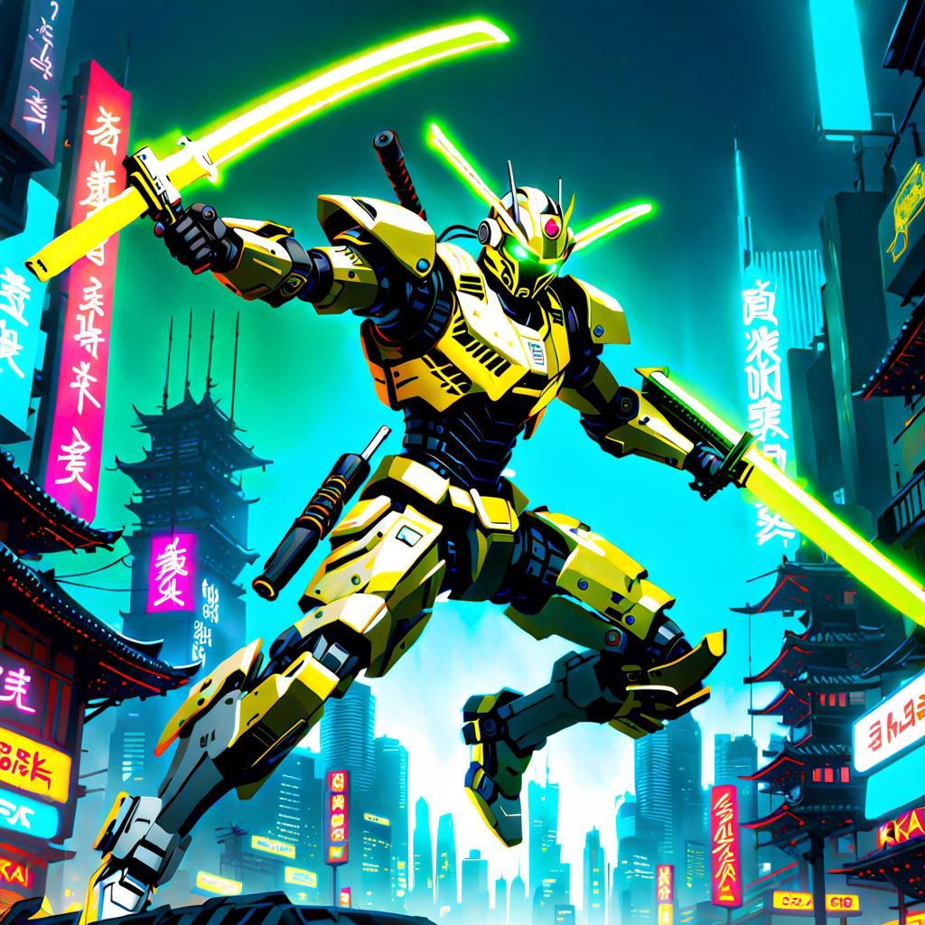 Mecha Samurai 2 - AI Generated Artwork - NightCafe Creator