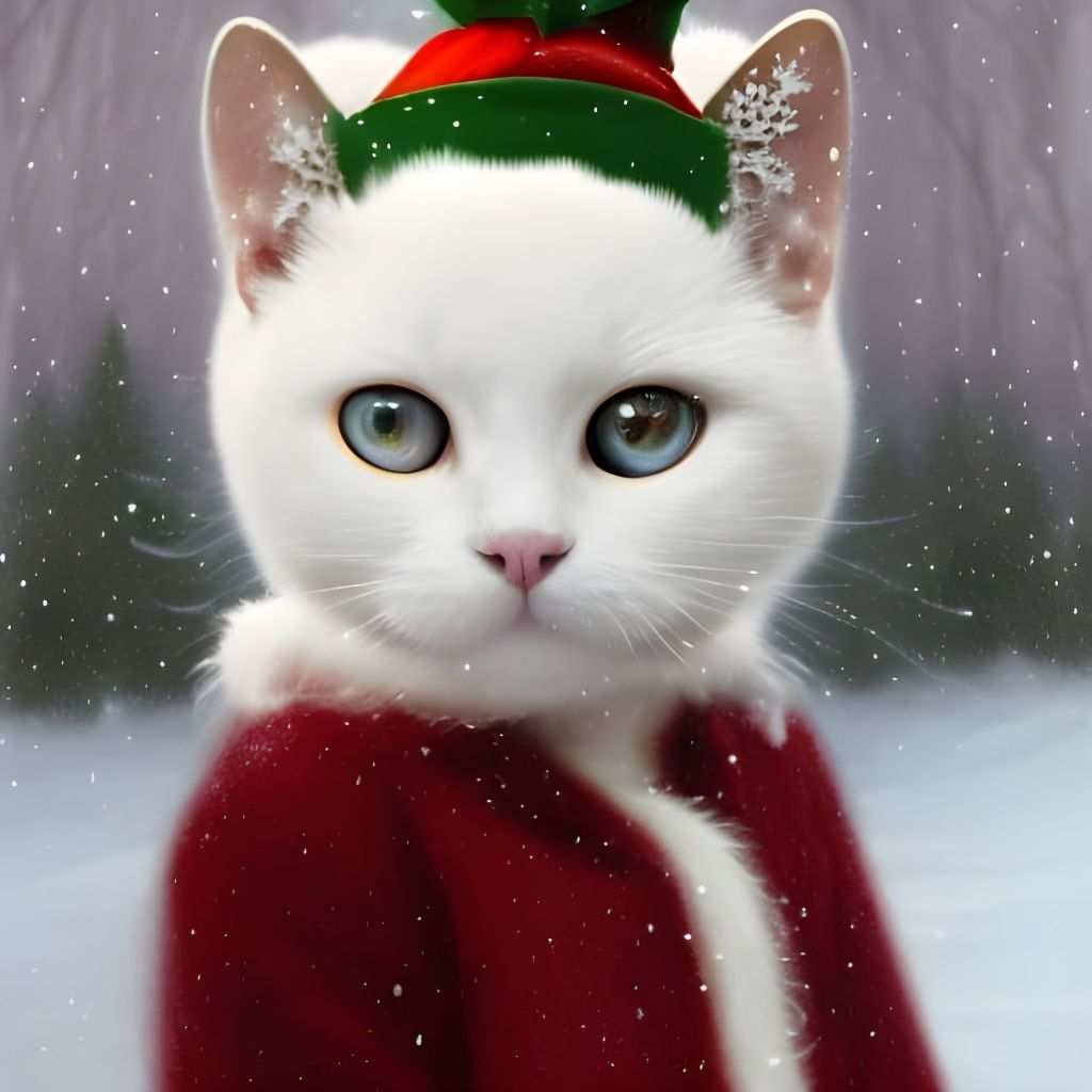 Snow Cat - AI Generated Artwork - NightCafe Creator