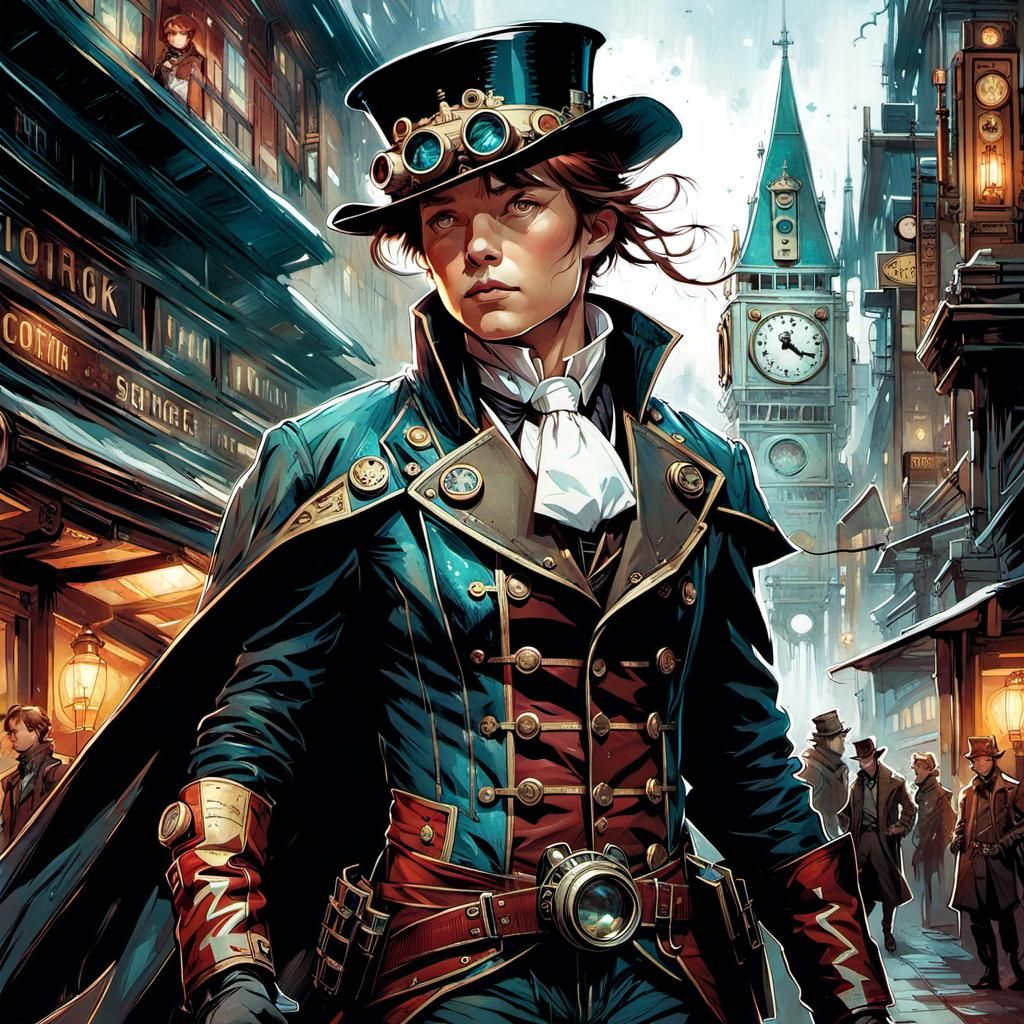 Steampunk Super Hero - AI Generated Artwork - NightCafe Creator