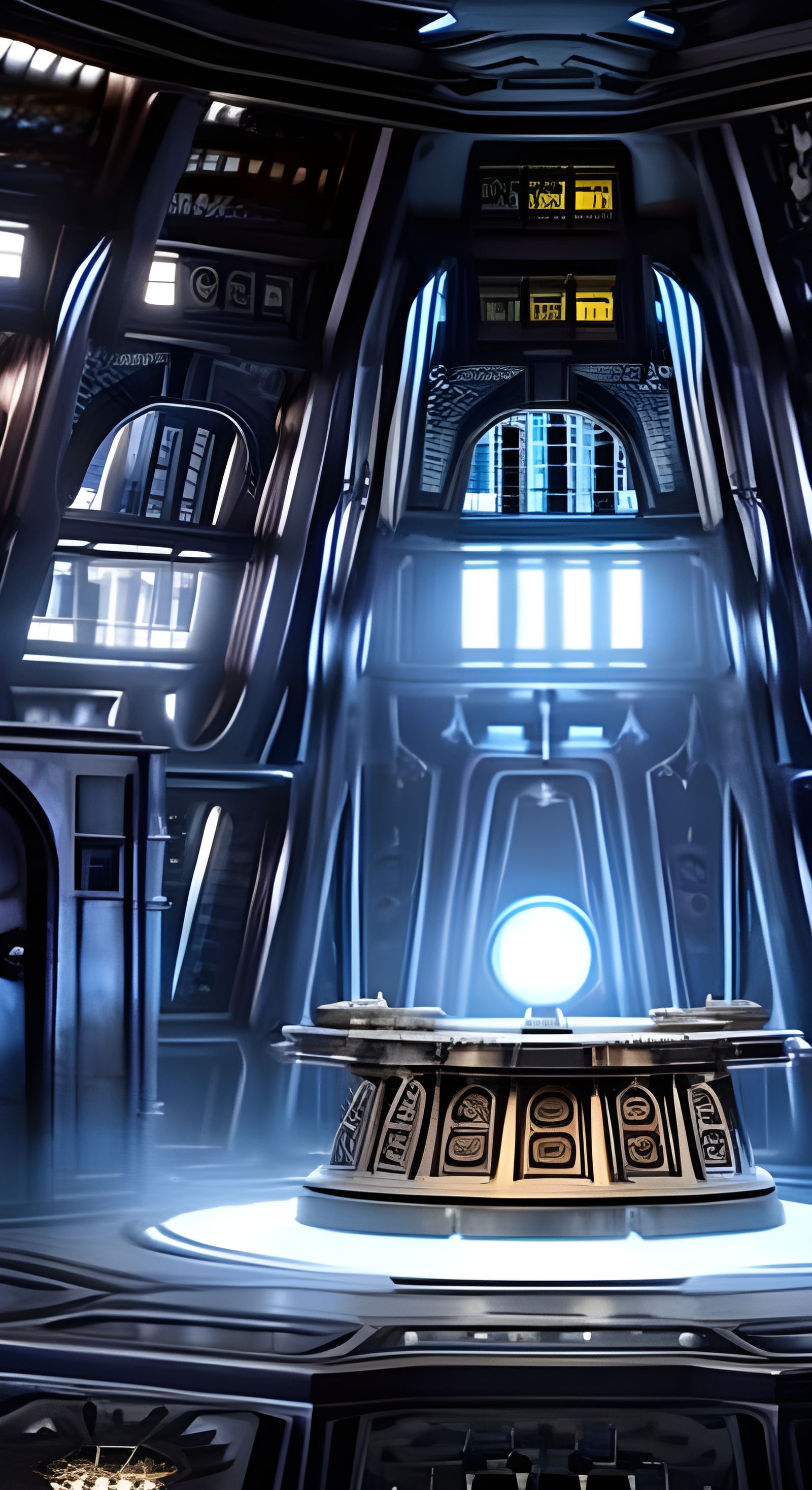 TARDIS console room concept II - AI Generated Artwork - NightCafe Creator