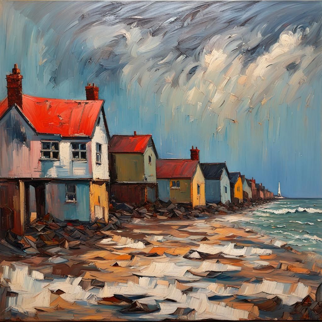 Seaside winter 1 - AI Generated Artwork - NightCafe Creator