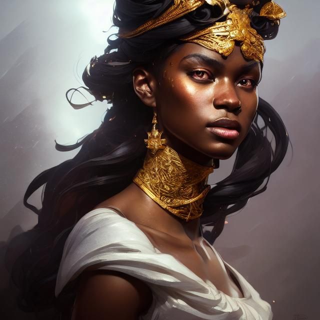 Black Gold Princess - AI Generated Artwork - NightCafe Creator