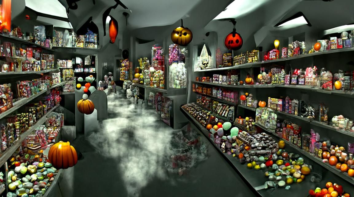 Halloween Candy Store - AI Generated Artwork - NightCafe Creator