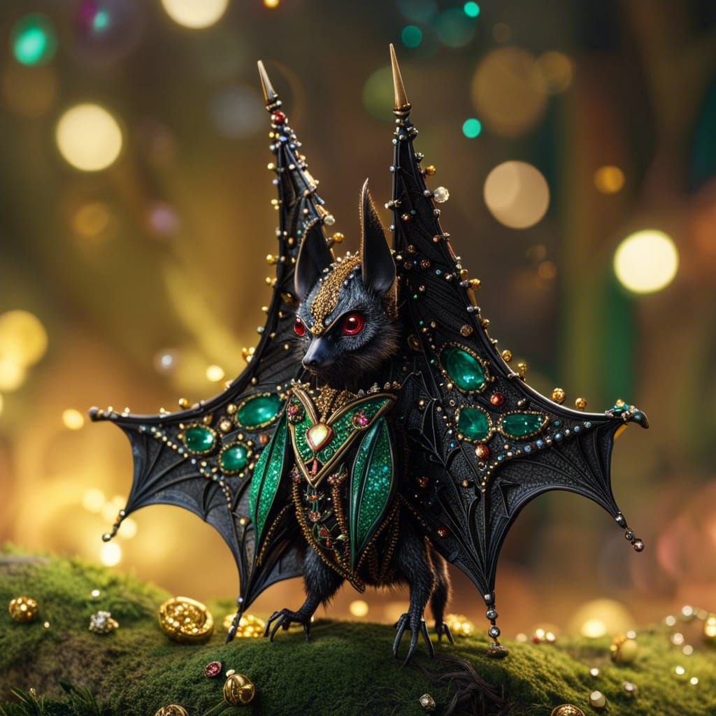 Bedazzled Bat - AI Generated Artwork - NightCafe Creator