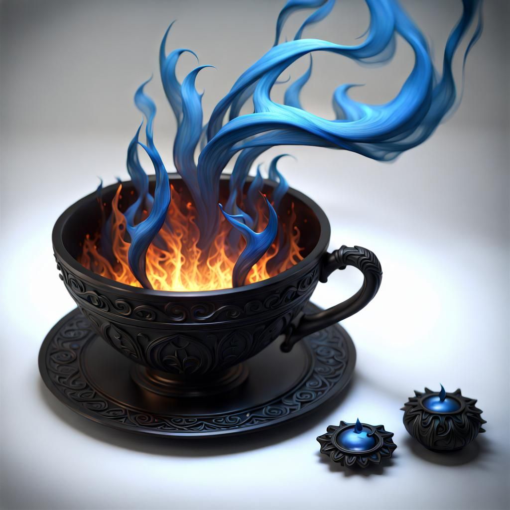 blue flames - AI Generated Artwork - NightCafe Creator