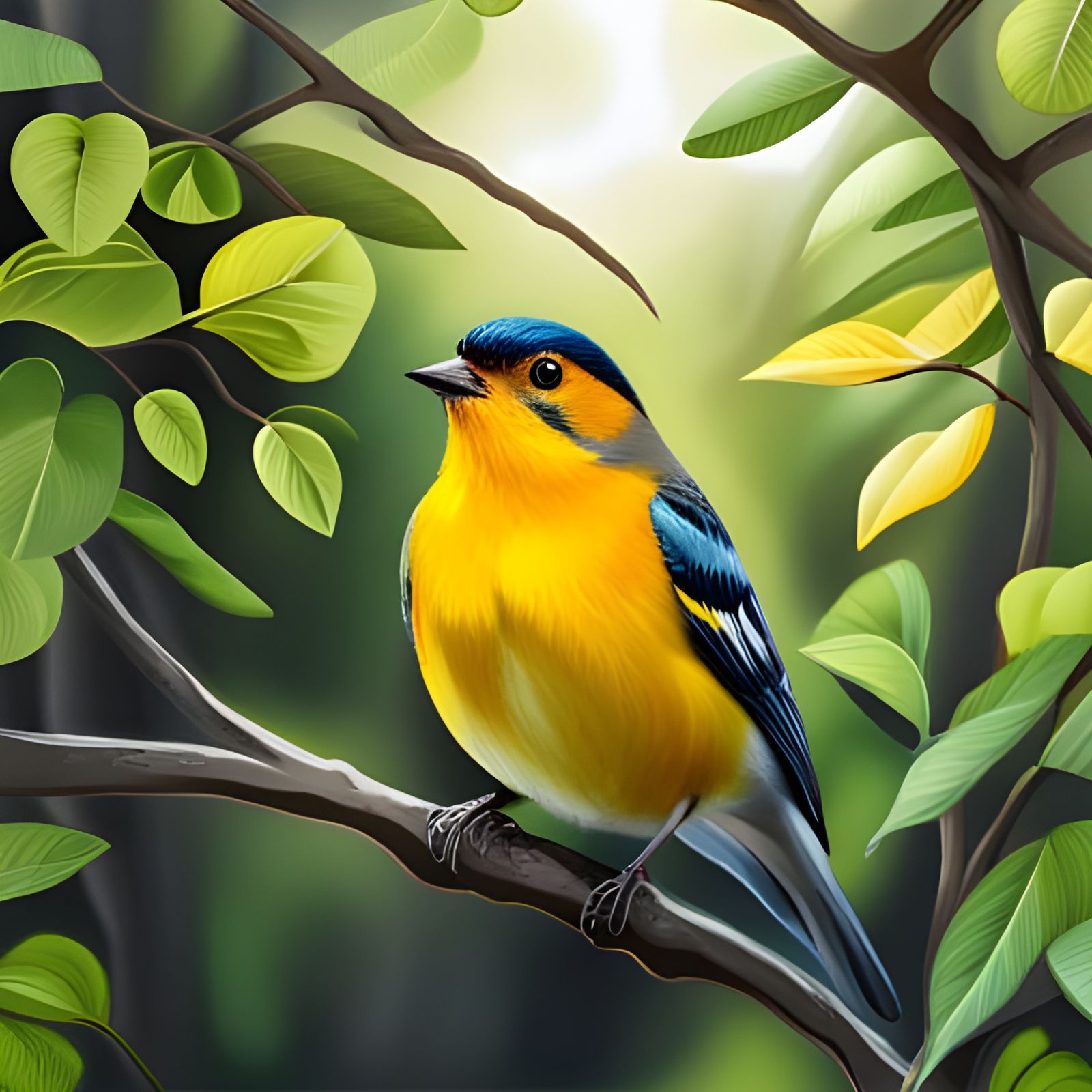 Bird and sun - AI Generated Artwork - NightCafe Creator