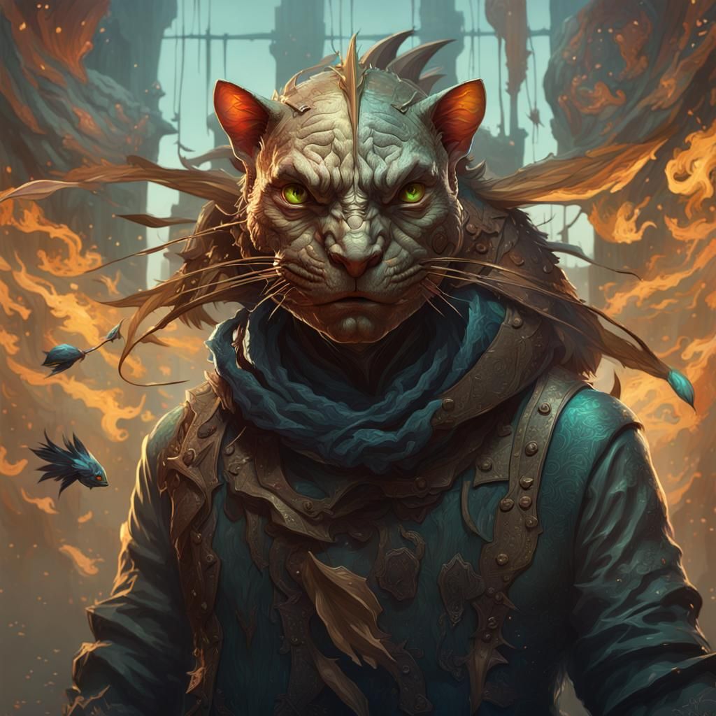 Catfish man - AI Generated Artwork - NightCafe Creator