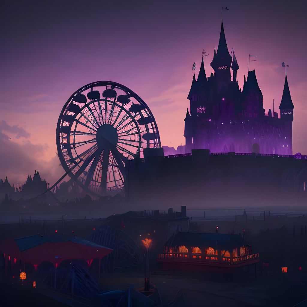Dark Theme Park Backdrop - AI Generated Artwork - NightCafe Creator
