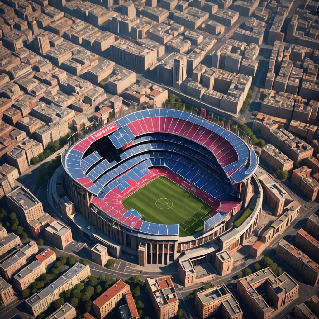 the camp nou - AI Generated Artwork - NightCafe Creator