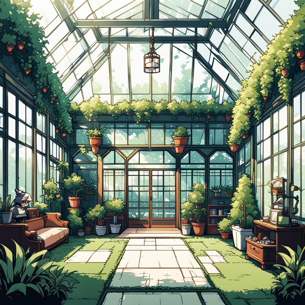 8 bit pixel bedroom - Greenhouse - AI Generated Artwork - NightCafe Creator