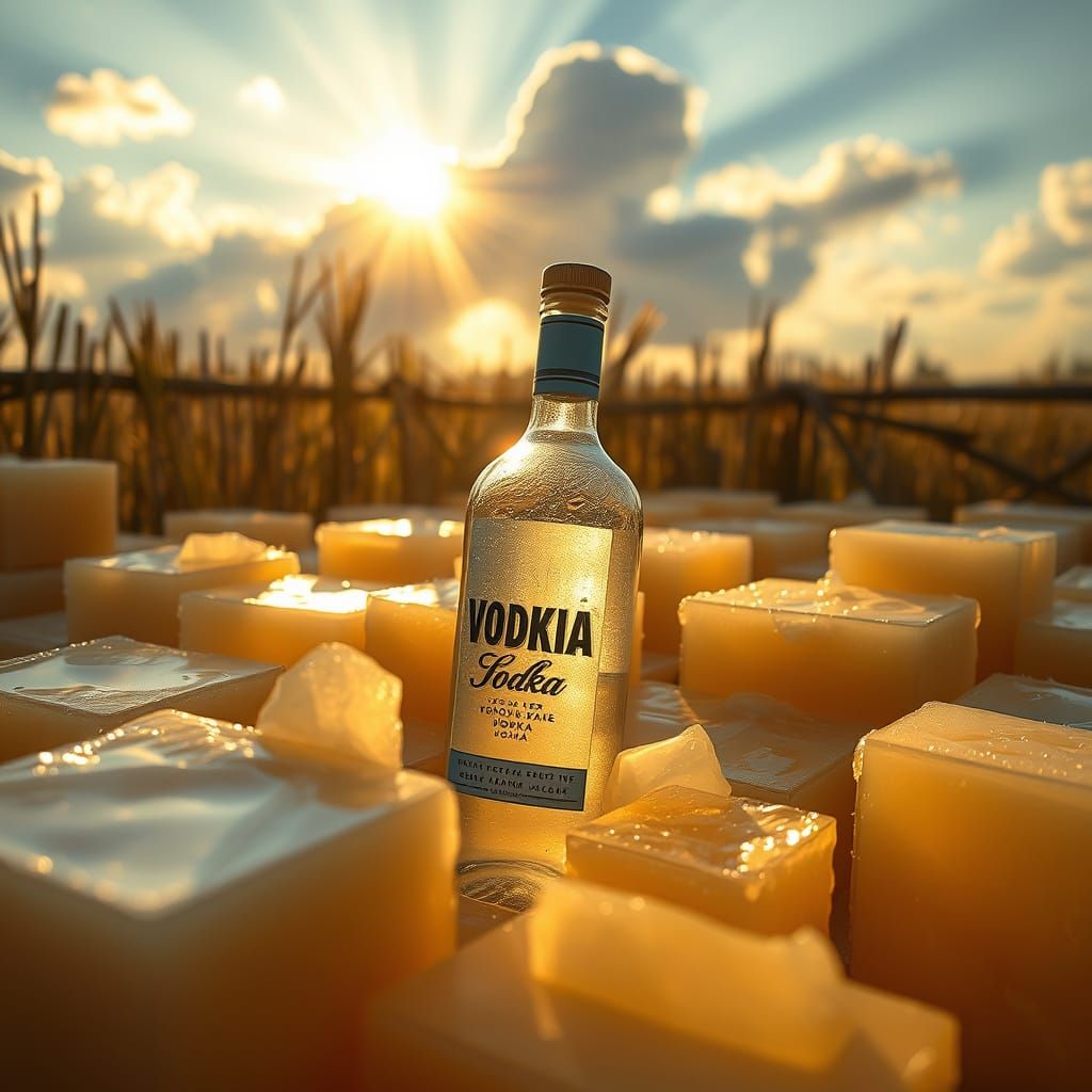 Warm vodka with lard cubicles. - Surreal Vodka Landscapes in...